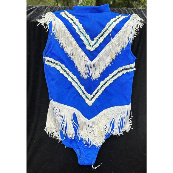Costumes | Vtg 198s Sequin Fringe Bodysuit Majorette Twirl Algy Dance ...